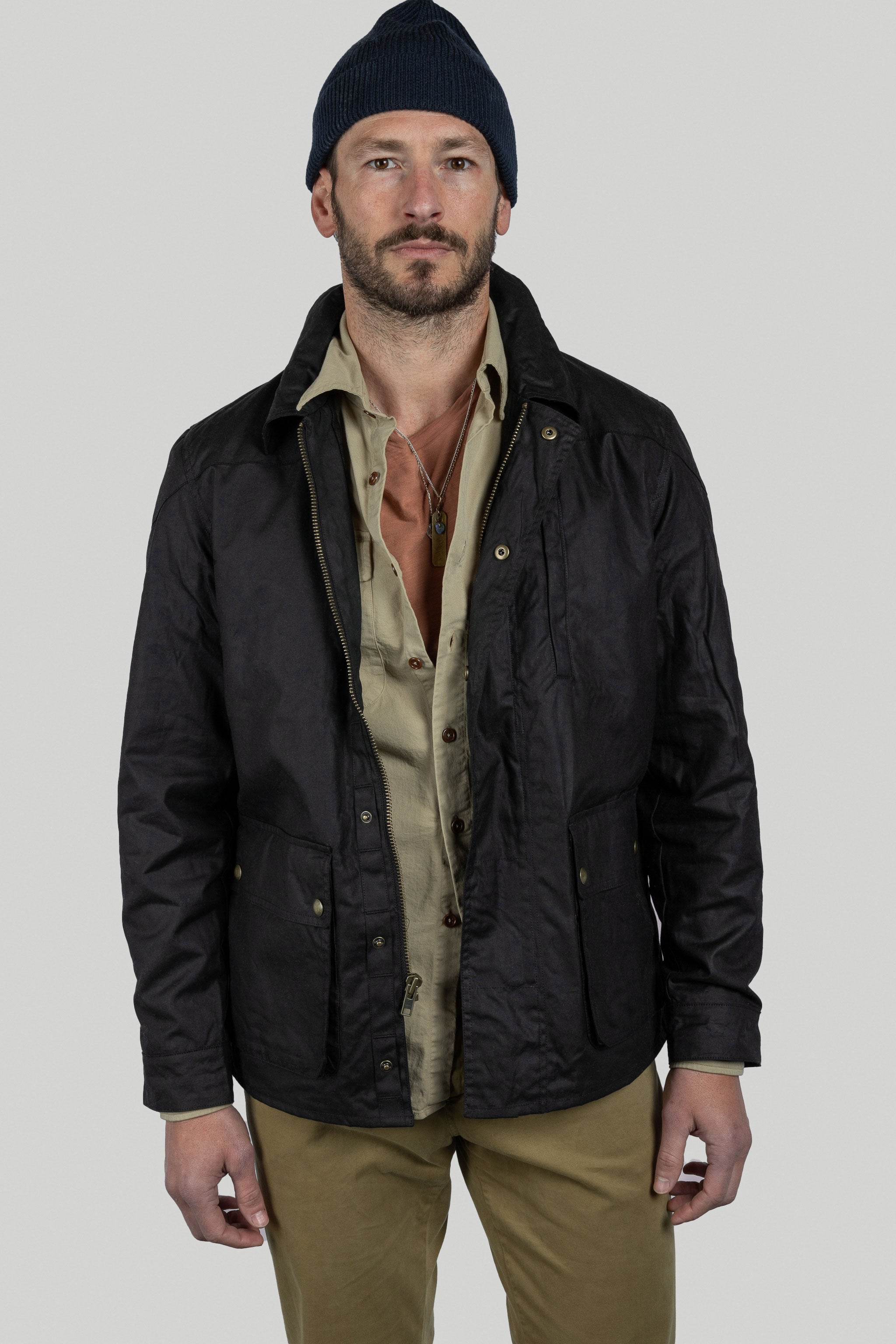Delaney Waxed Cotton Field Jacket – RIVAY